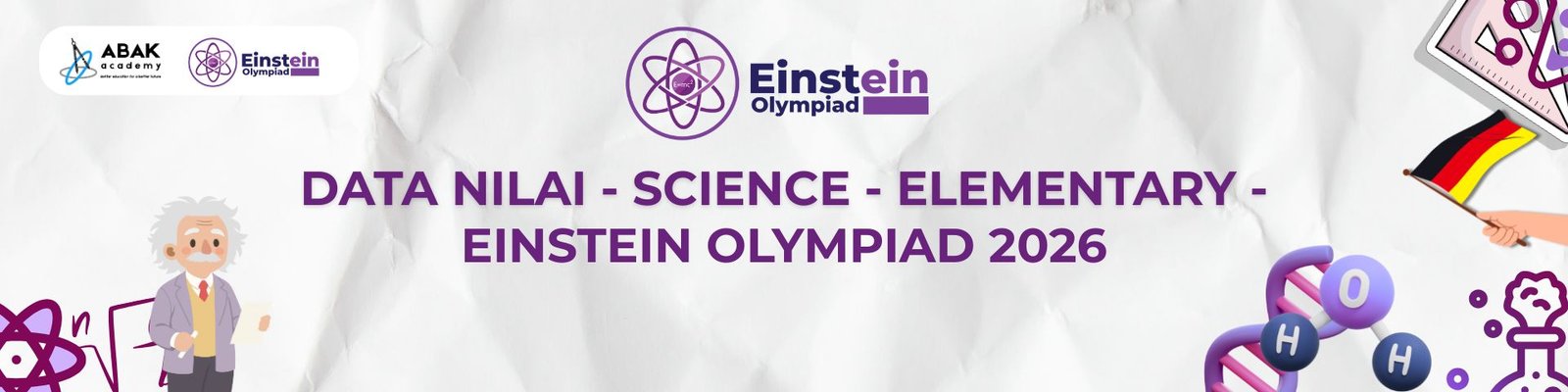 Data Nilai – Science – Elementary – Einstein Olympiad 2026 – abakacademy.id